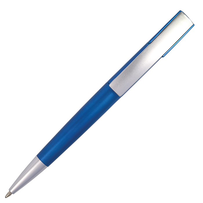 Shop Silver Square Clip Ballpoint Pen | Corp Clear