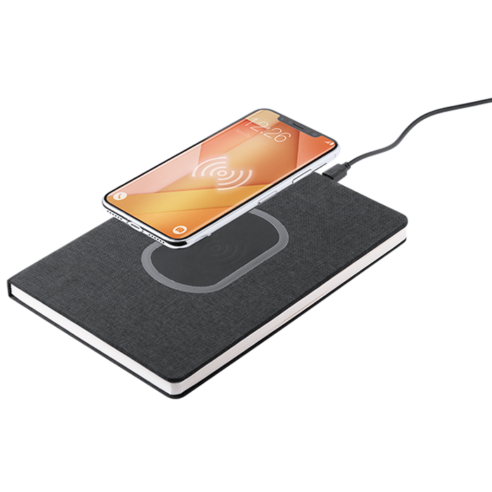 Kevant Wireless Charger Notepad - Black | Brand Innovation